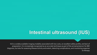 Diagnostics in Inflammatory Bowel Disease (IBD): Ultrasound | PPTX