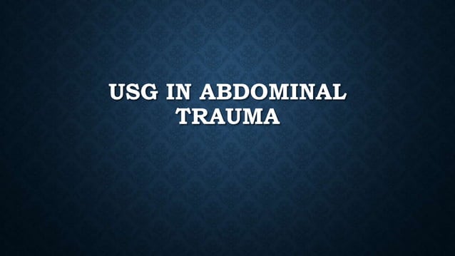 Usg in abdominal trauma.pptx