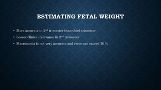 Usg in second trimester | PPTX