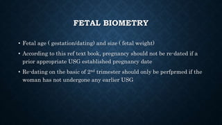 Usg in second trimester | PPTX
