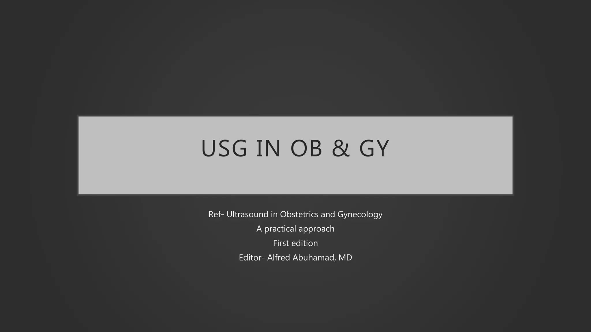 Usg in first trimester | PPTX