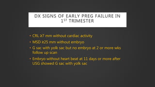 Usg in first trimester | PPTX