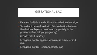 Usg in first trimester | PPTX