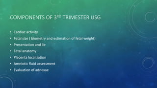 Usg in third trimester, placenta and amniotic fluid | PPTX