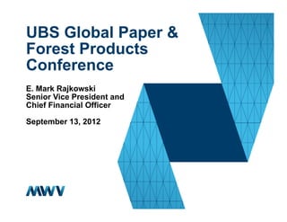 MeadWestvaco US Global Conference | PDF