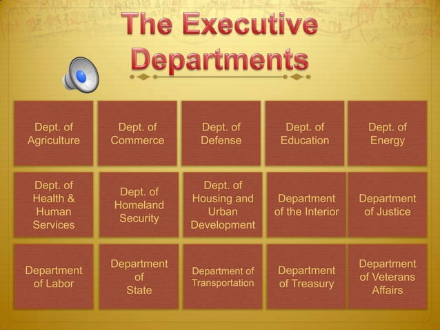 The President's Cabinet-US GOVERNMENT CHPT 6 | PPTX