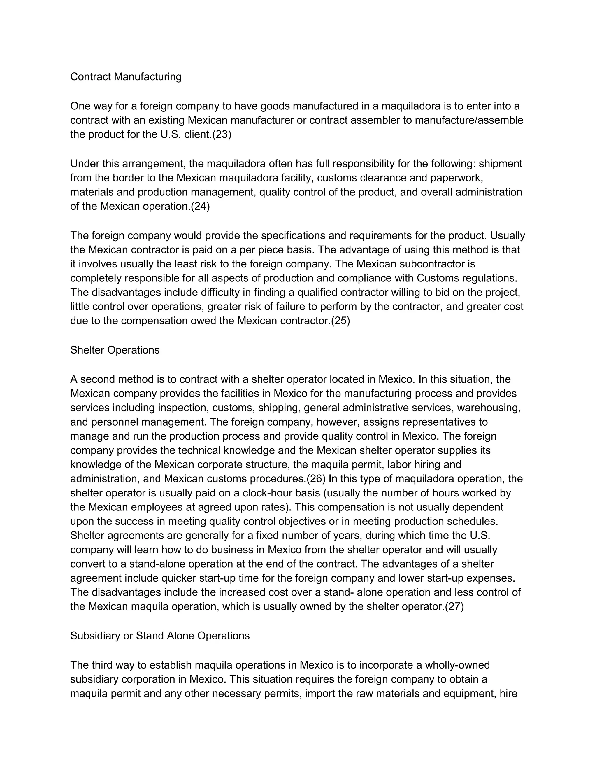 Us Govt Explanation Of Maquiladora | DOCX