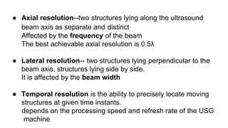 Usg physics for a non radiologist an overview | PPTX