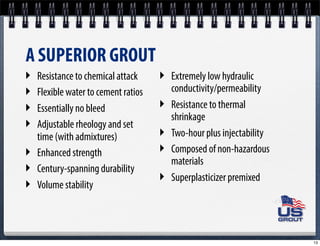 Ultrafine Pozzolanic Cementitious Grout | PDF