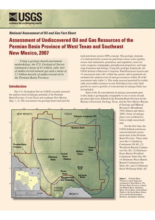 USGS Assessment on Permian Basin Reservess | PDF