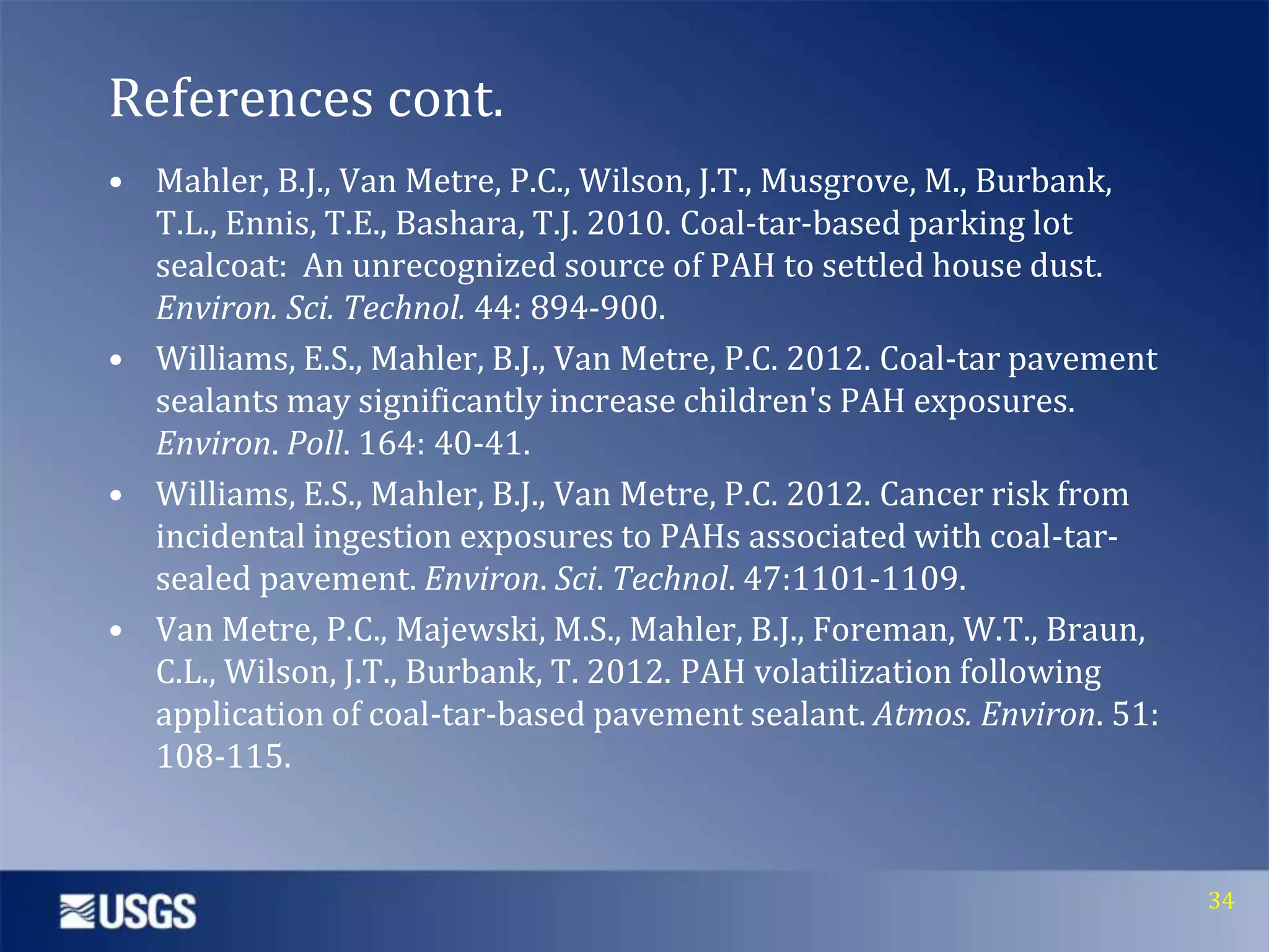 Coal Tar Based Pavement Sealcoat: Health and Environmental Overview | PPTX