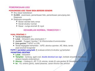 Mempelajari USG pada Trimester 1 yang harus diketahui | PPT
