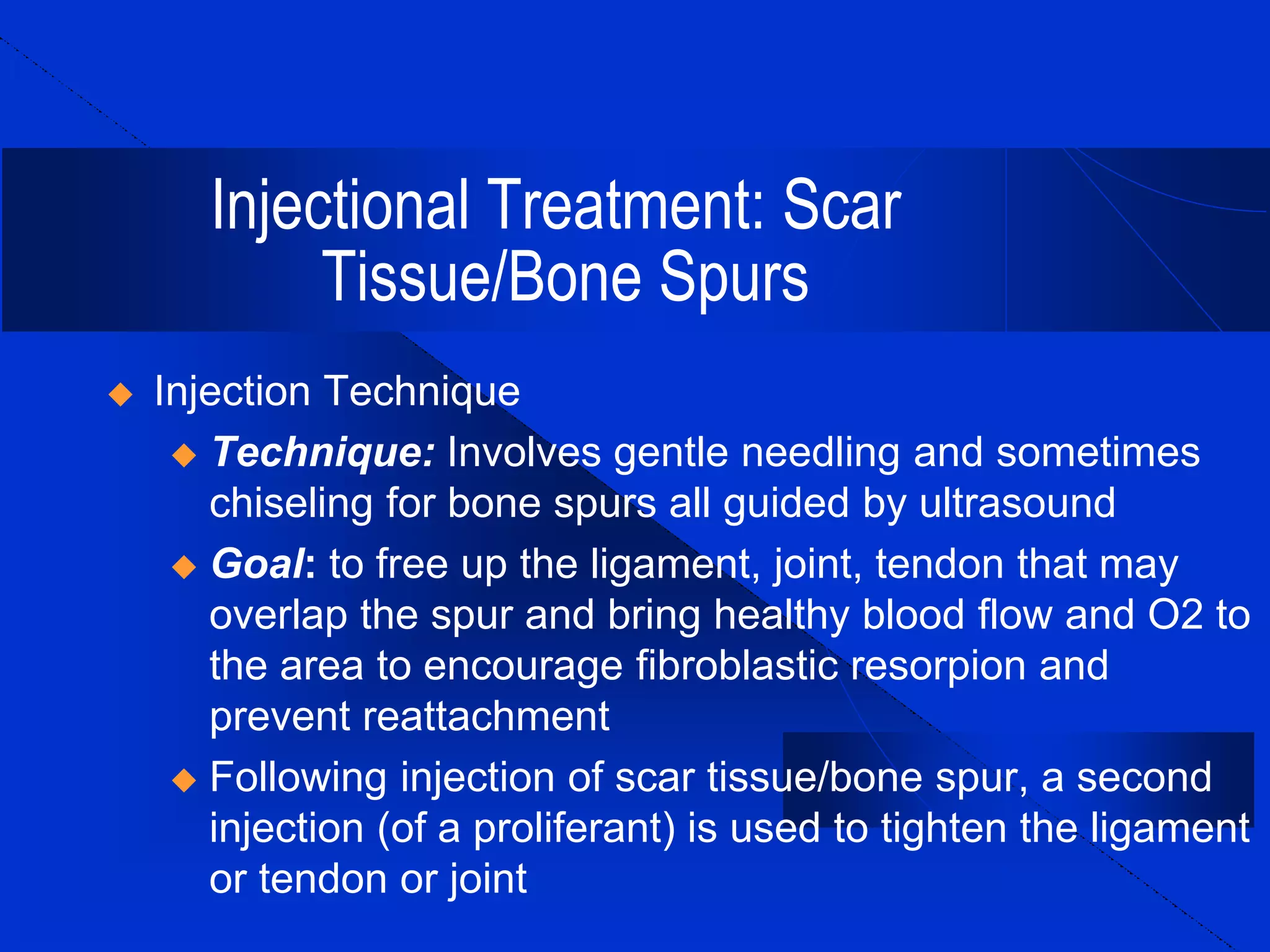 Ultrasound Guided Injectional Treatment of Scar Tissue, Bone Spurs, and ...
