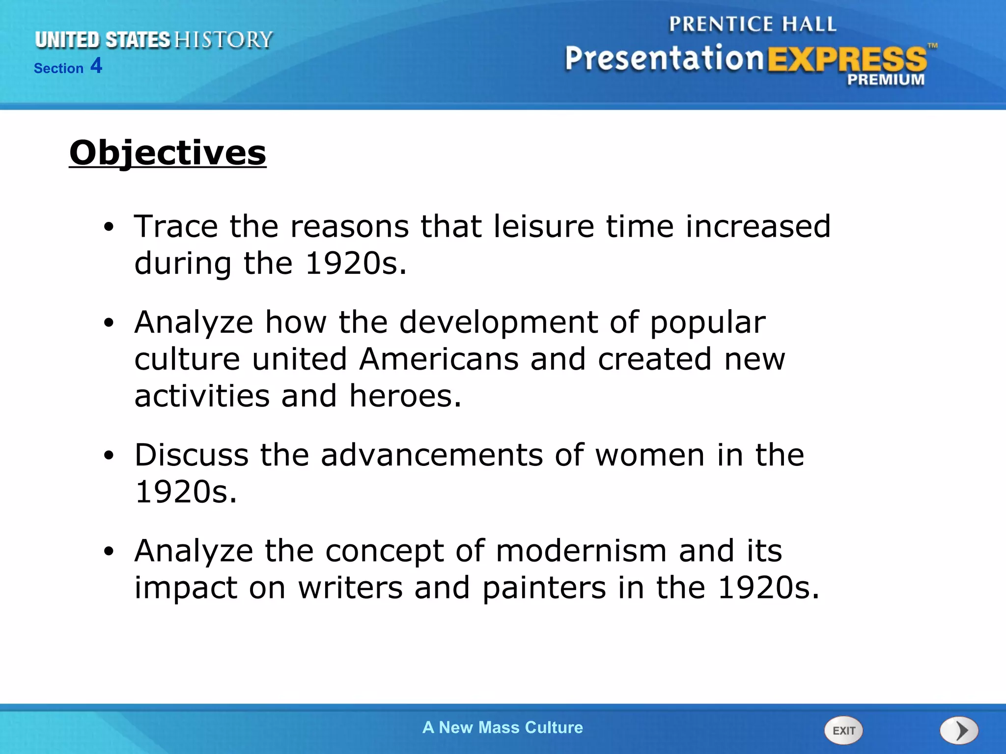 United States History Ch. 11 Section 4 Notes | PPT | History | Genres