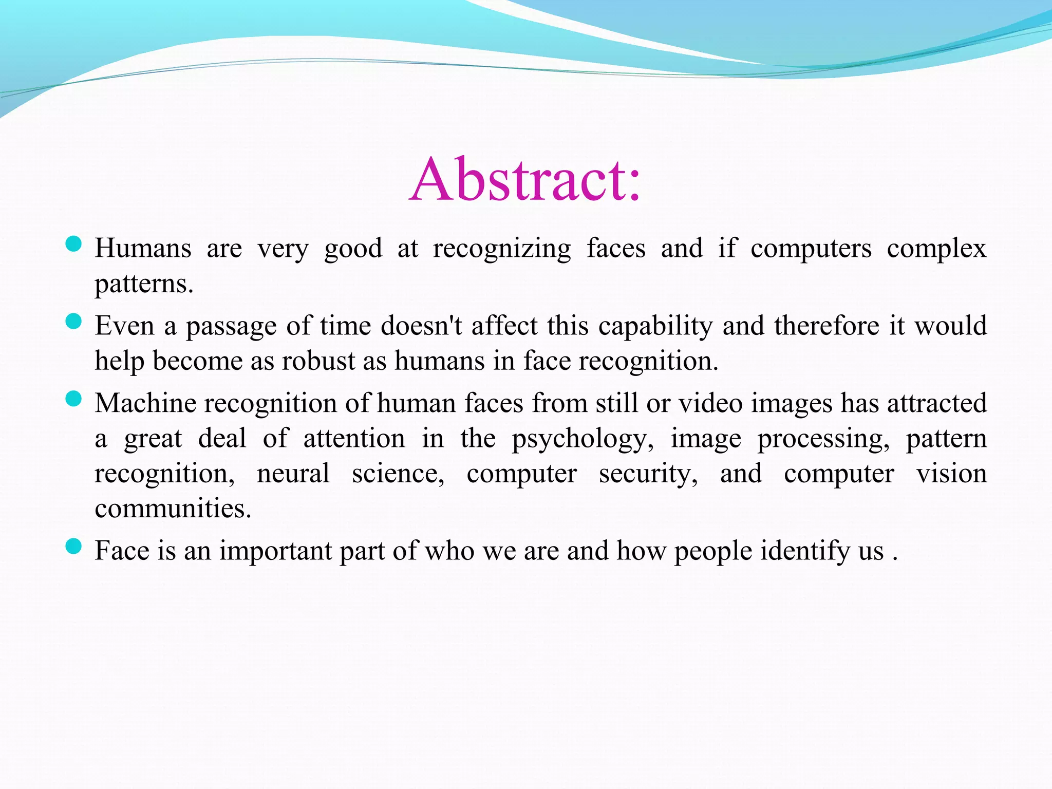 Face Recognition Technology | PPT
