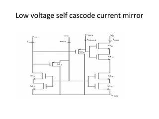 Design of optimum self cascode low voltage current mirror | PPT