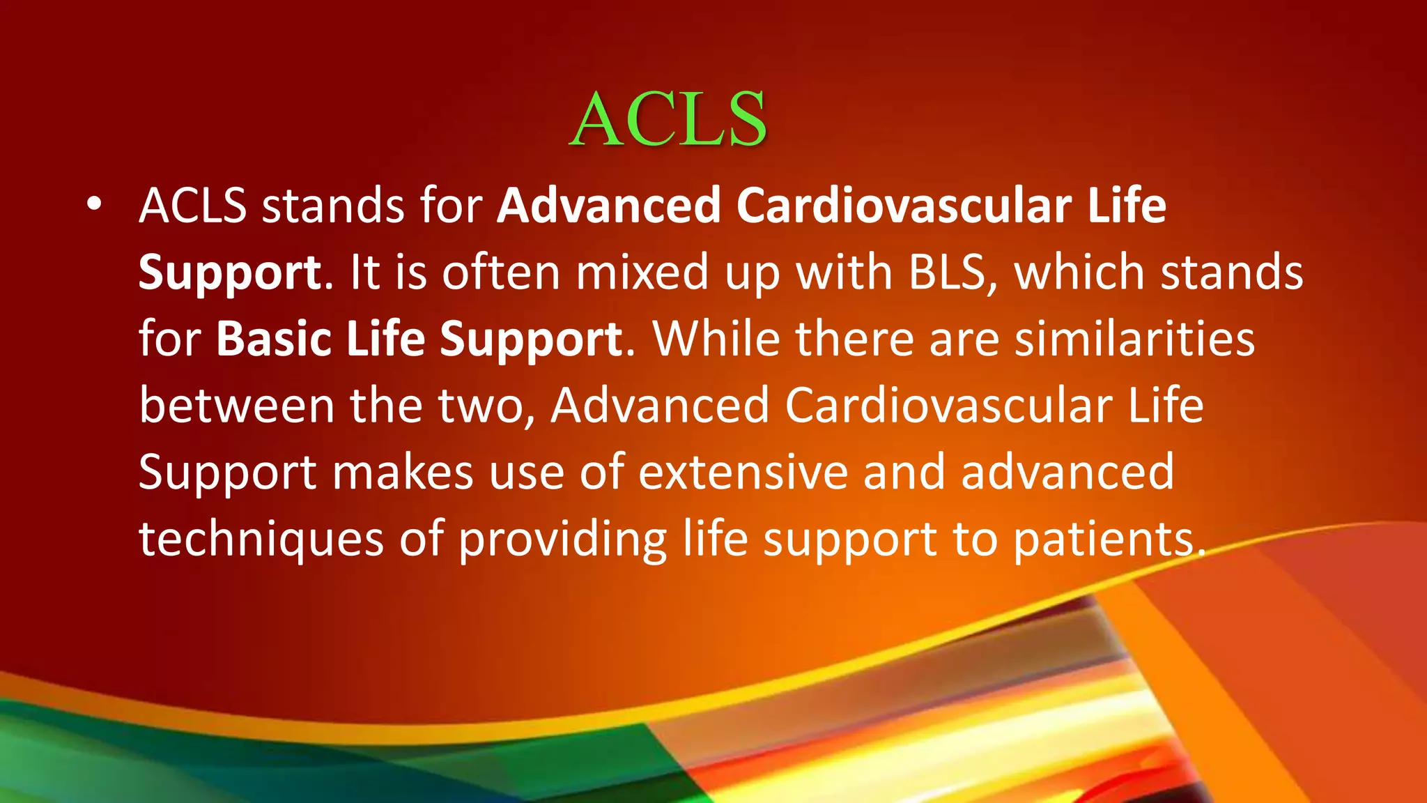 CARDIAC LIFE SUPPORT ACLS | PPTX