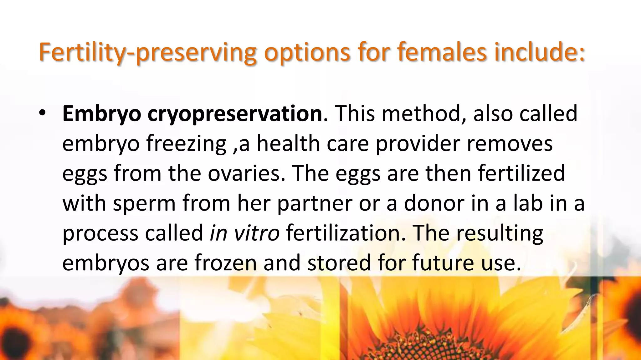 FERTILITY PRESERVATION TECHNIQUES | PPTX