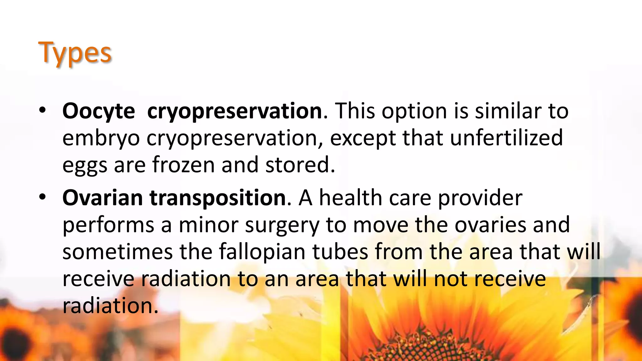 FERTILITY PRESERVATION TECHNIQUES | PPTX