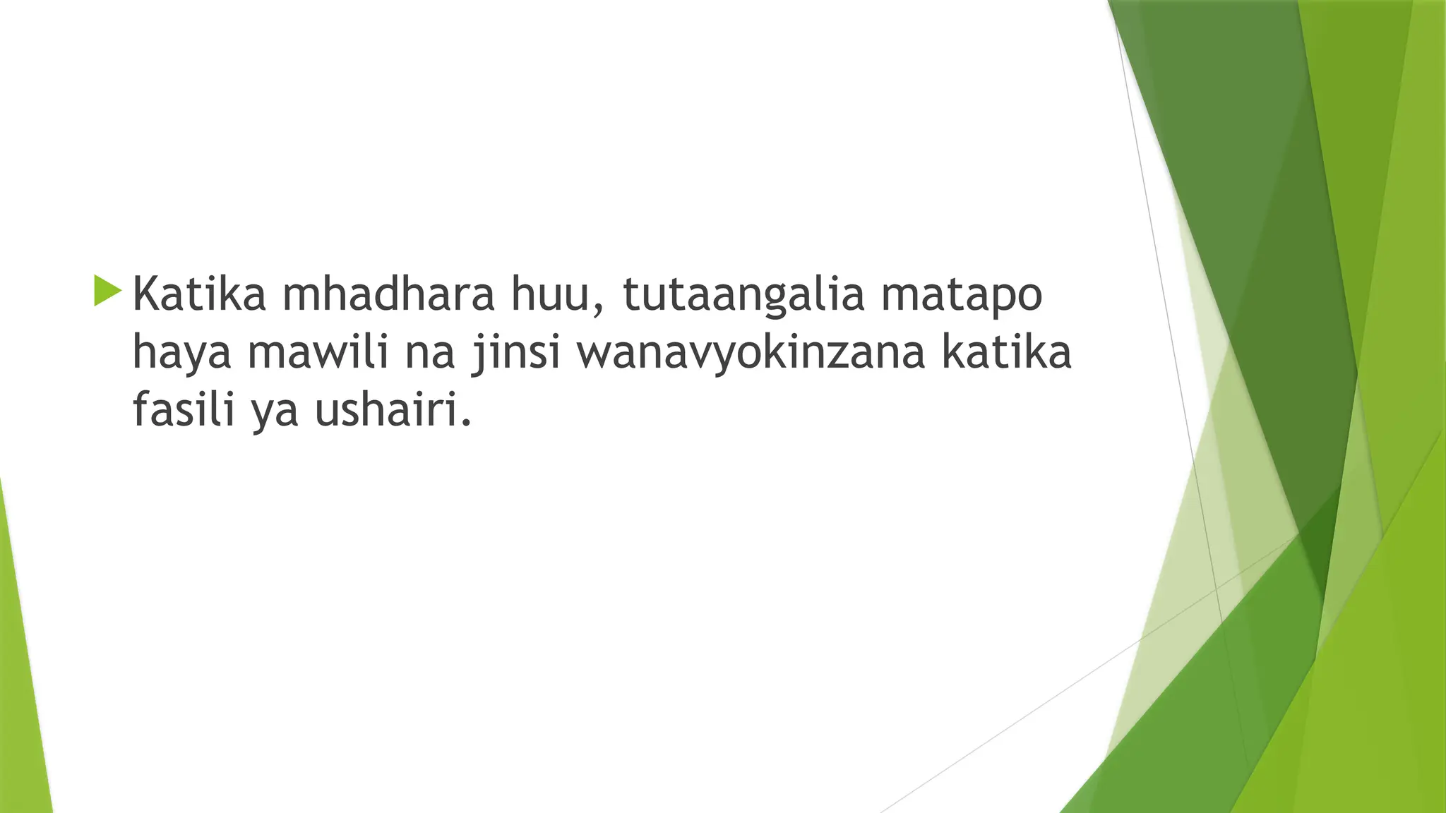 USHAIRI WA KISWAHILI MHADHARAWA KWANZA .pptx | Free Download