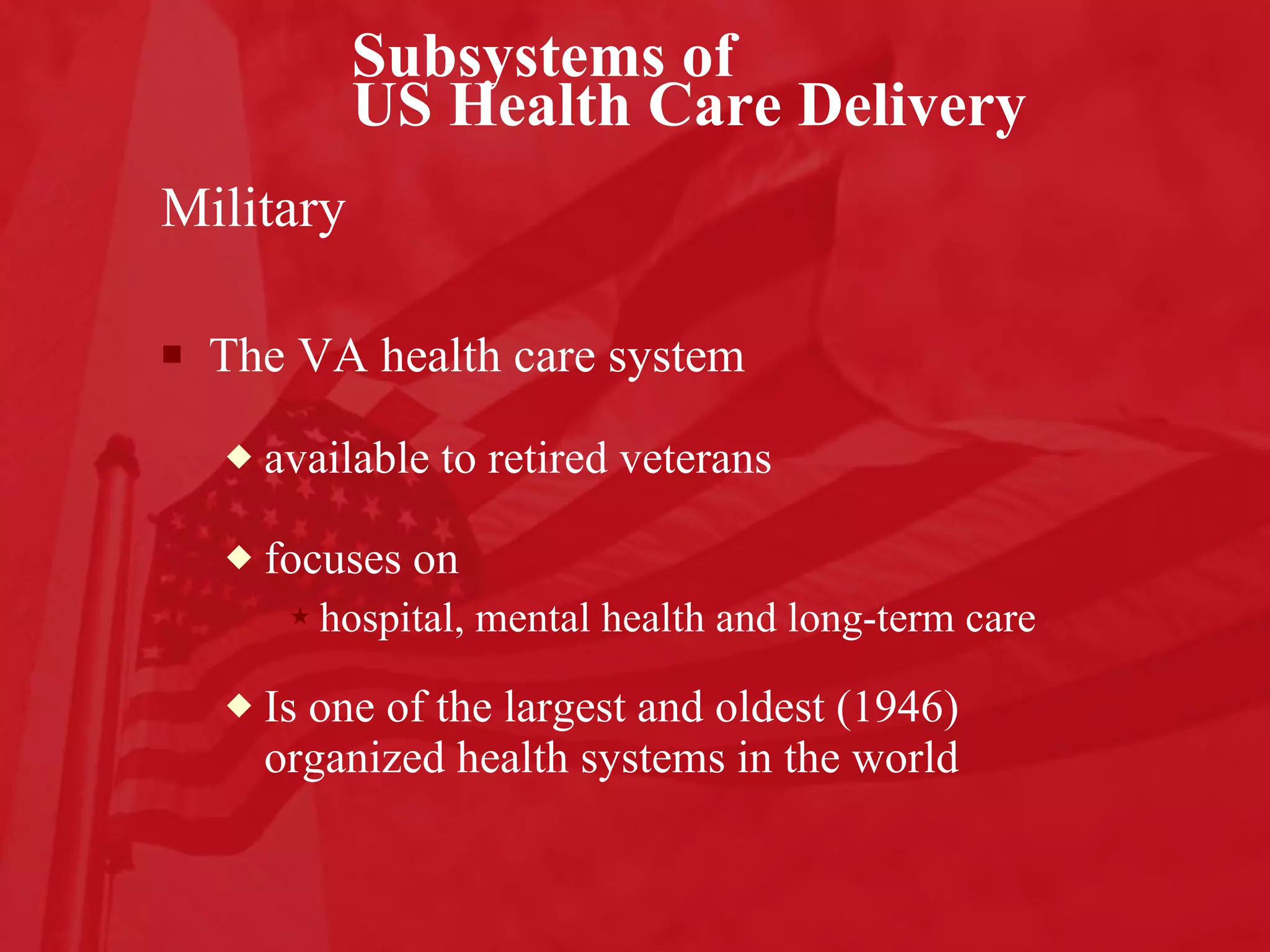 US health care system overview 1 | PPT