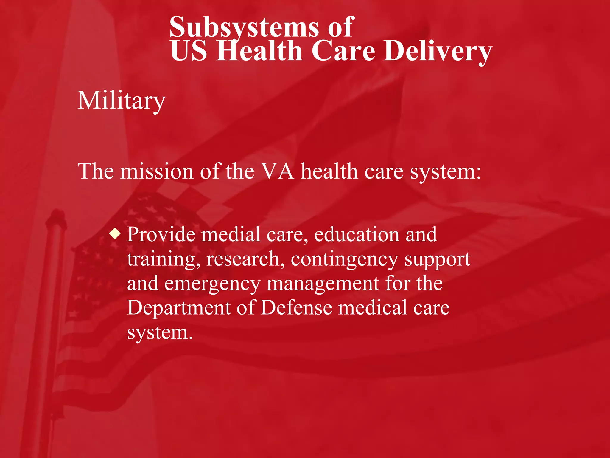 US health care system overview 1 | PPT