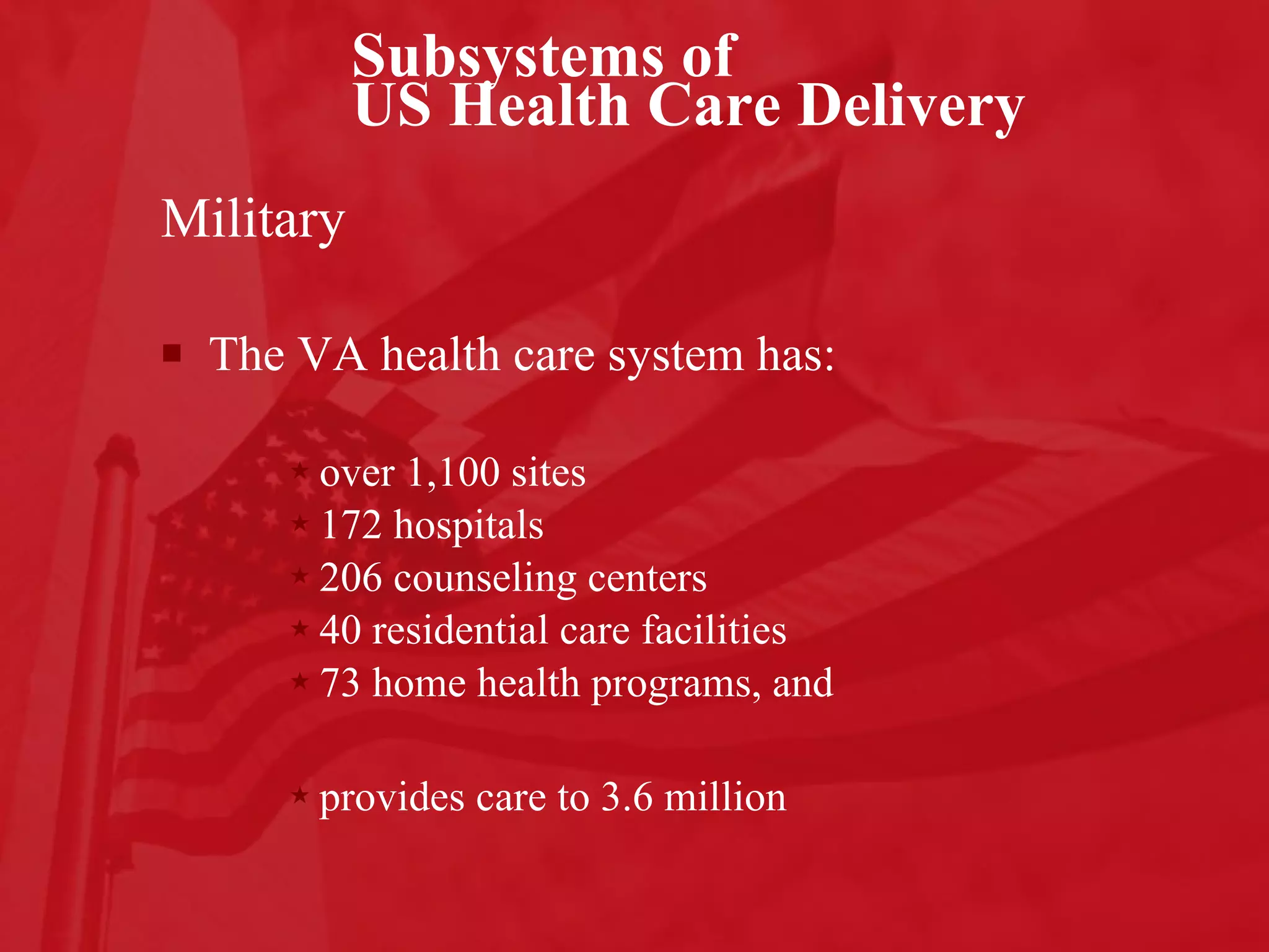 US health care system overview 1 | PPT