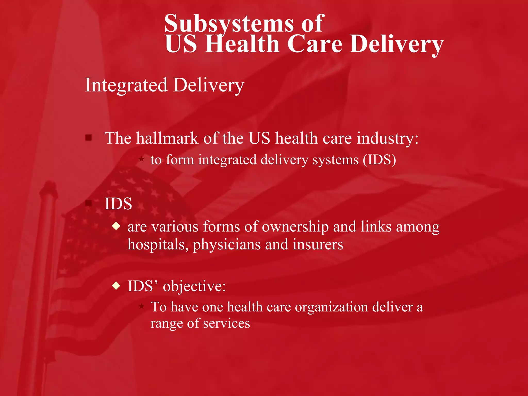 US health care system overview 1 | PPT