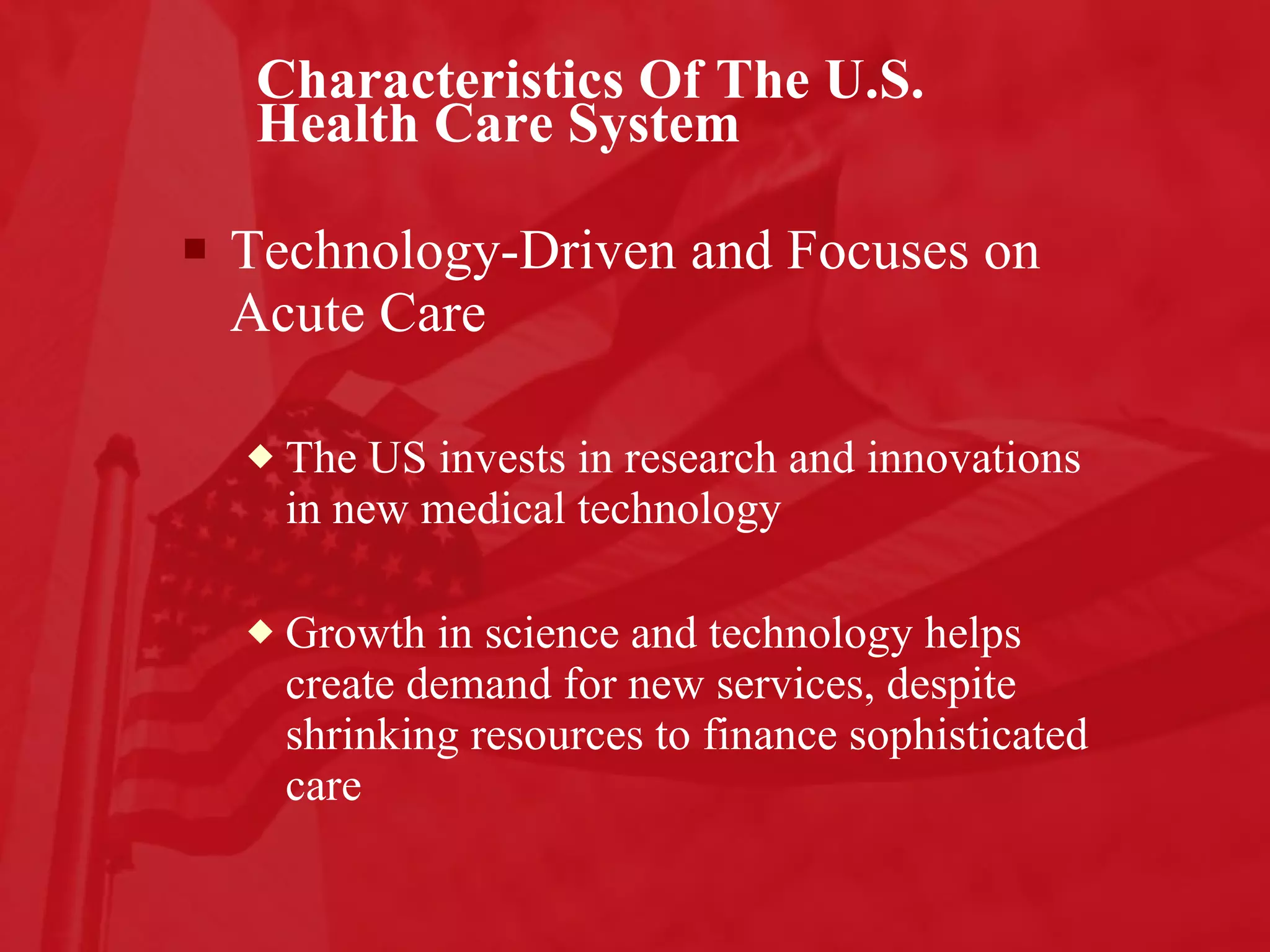 US health care system overview 1 | PPT