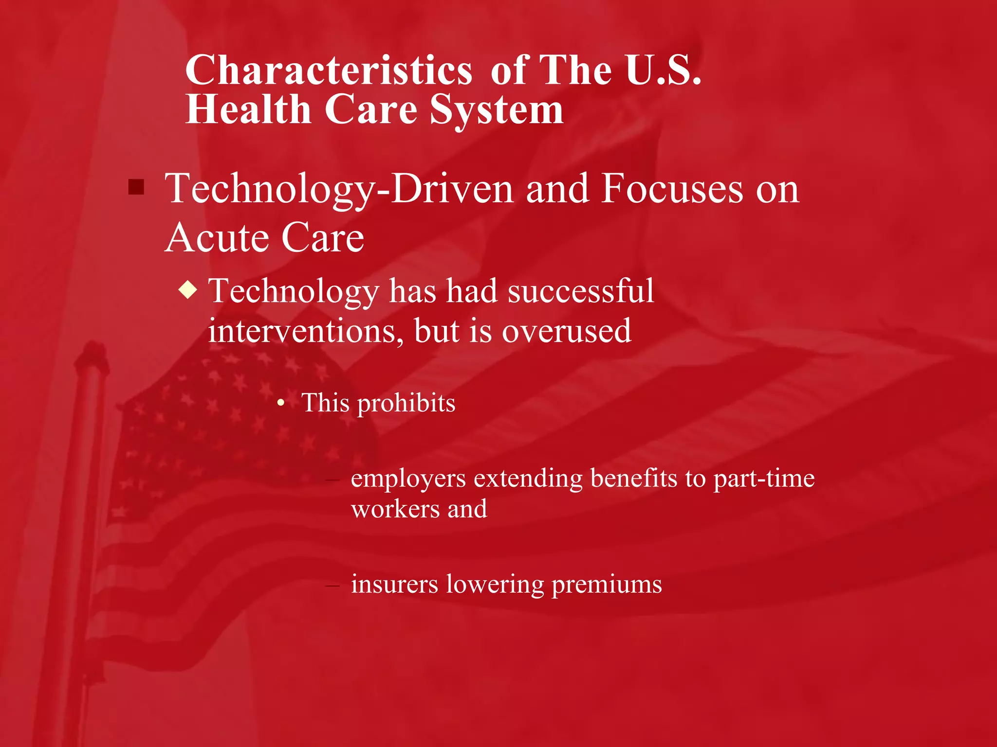 US health care system overview 1 | PPT