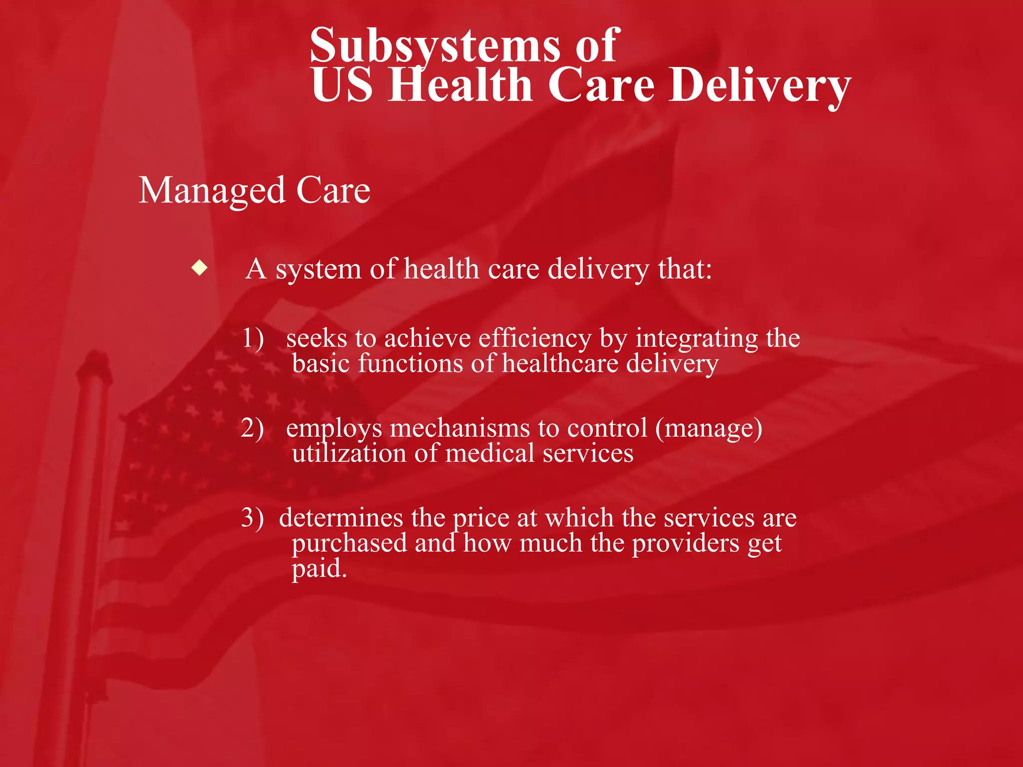 US health care system overview 1 | PPT