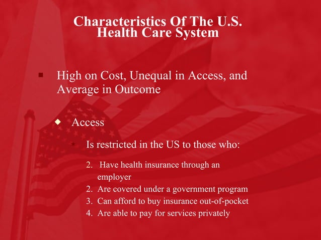 US health care system overview 1 | PPT