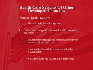 US health care system overview 1 | PPT