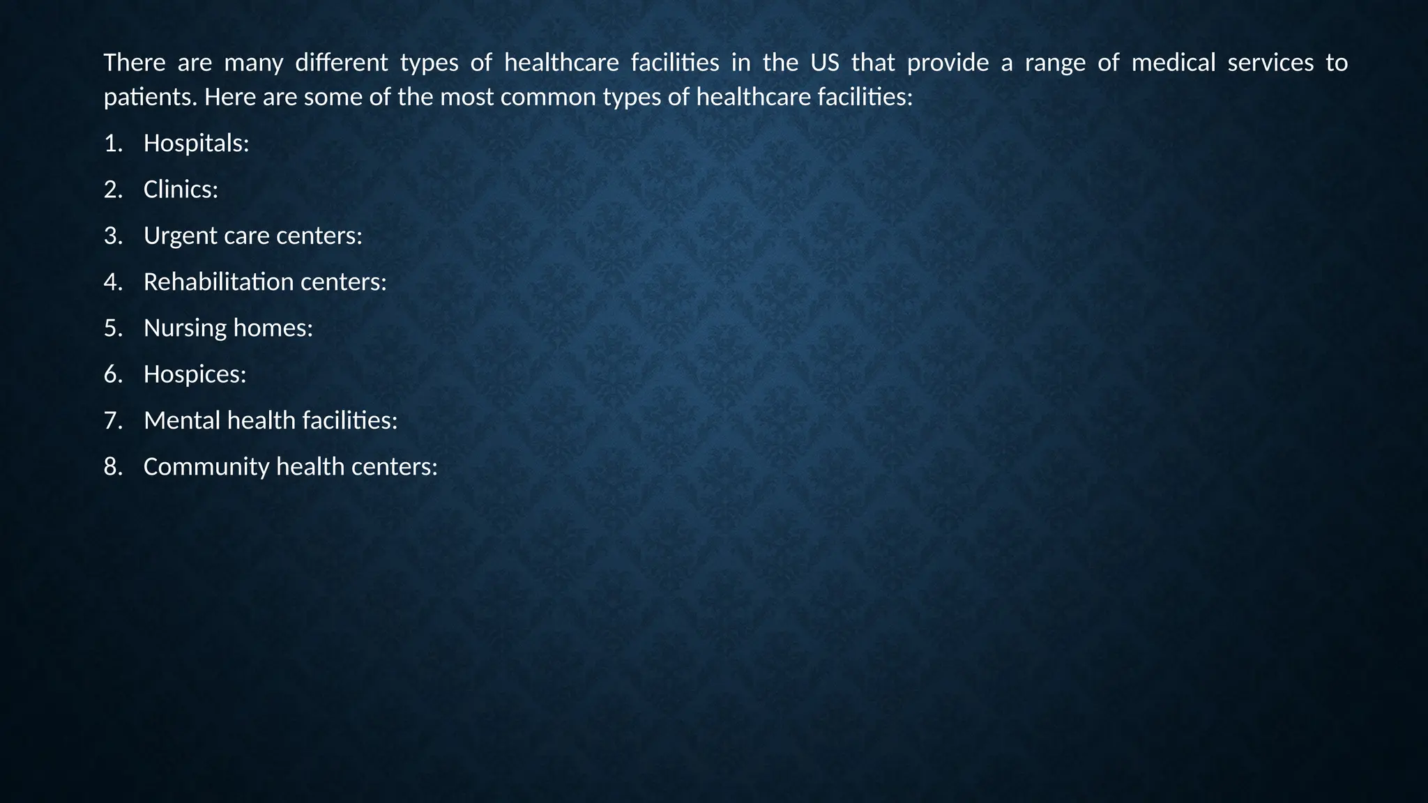 US Healthcare System an overview of it.pptx
