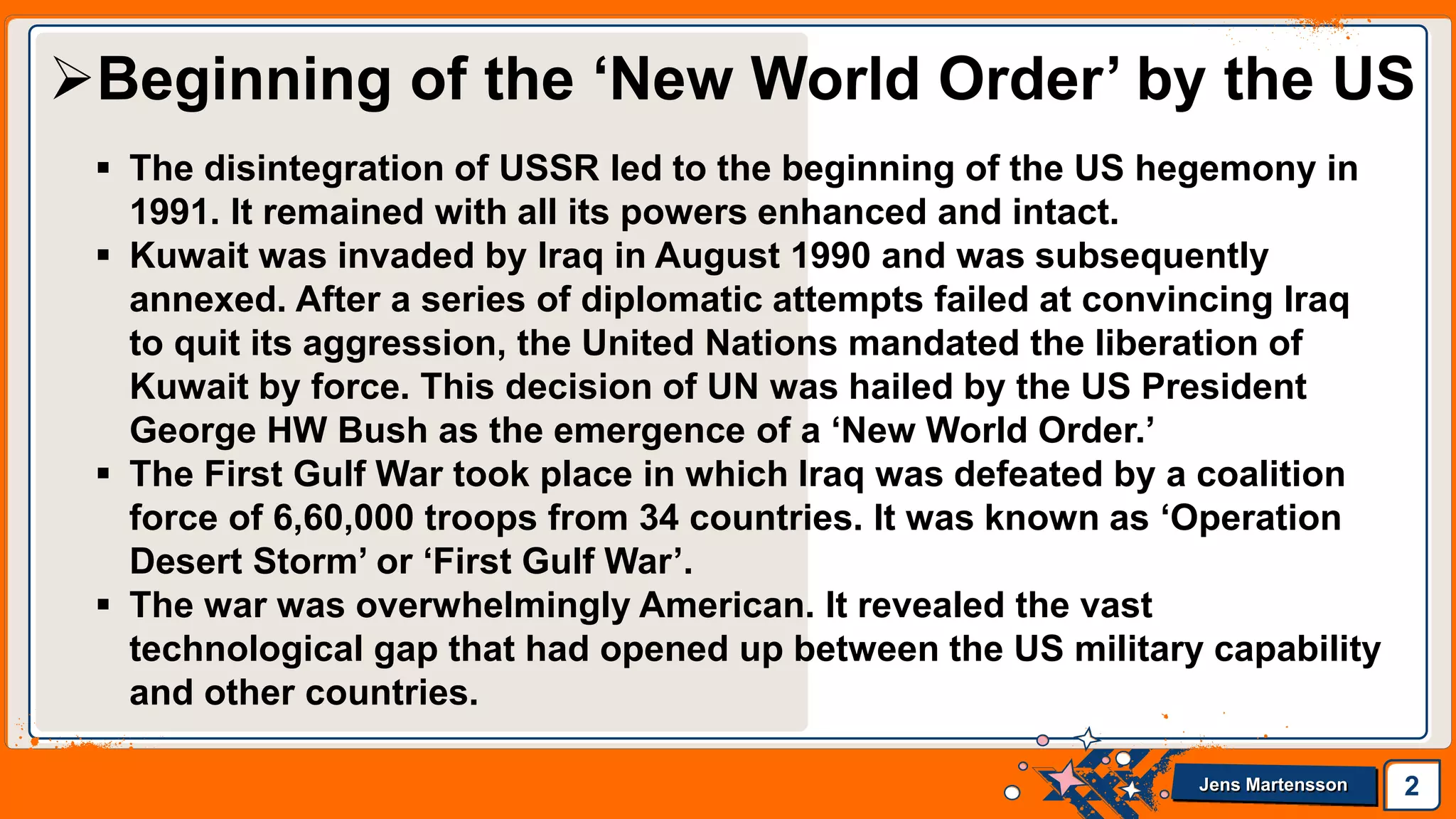 Us hegemony in world politics | PPTX