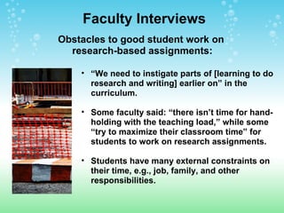 Undergraduate Scholarly Habits Ethnography Project | PPT ...