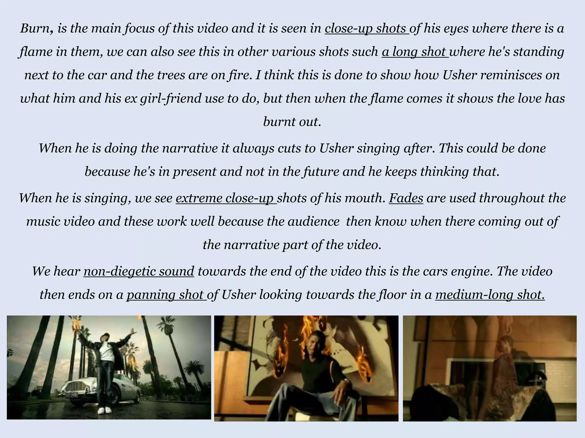 Music Video Analysis Of 'Burn' by Usher | PPTX