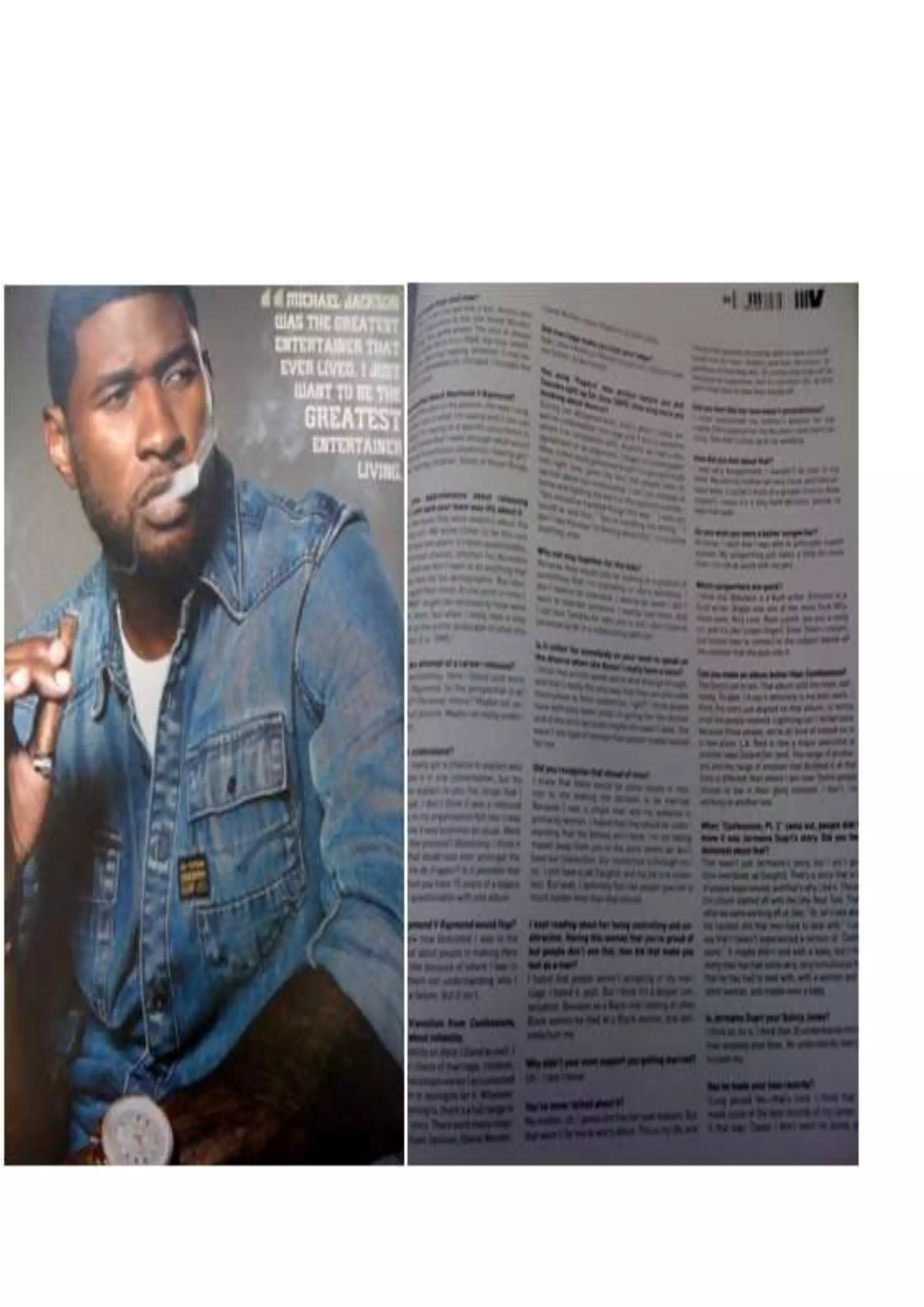 Usher contents page | DOCX