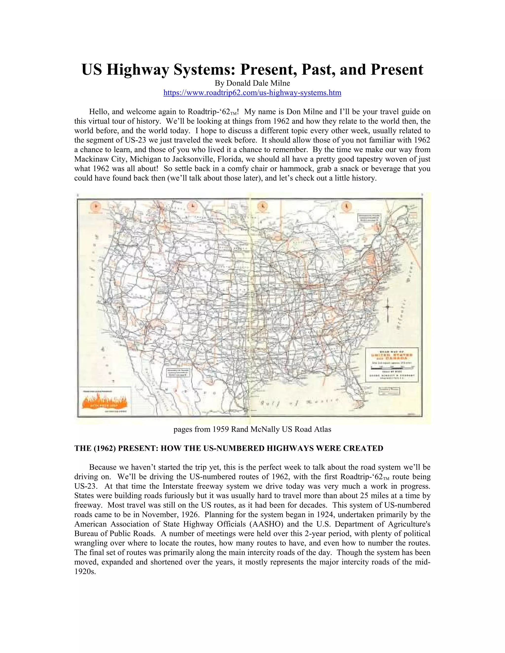 US Highway Systems: Present, Past, and Present | PDF