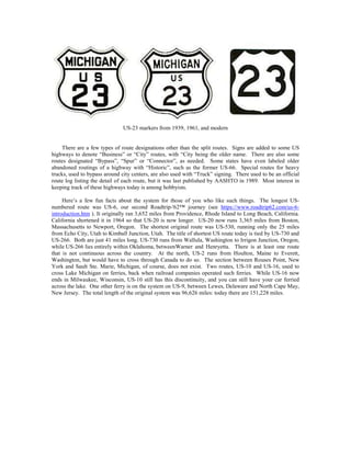 US Highway Systems: Present, Past, and Present | PDF