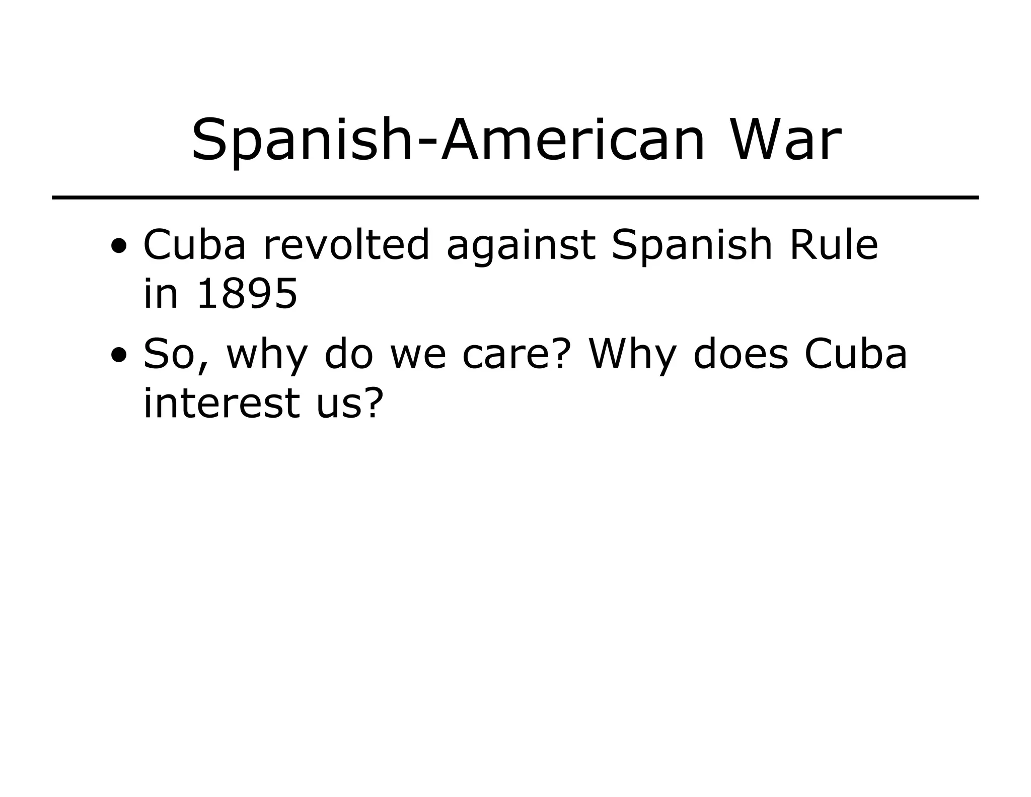 Spanish-American War Slideshow | PDF