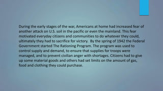 Us home front wwii | PPTX