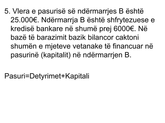 Ushtrime pasqyrat financiare | PPT