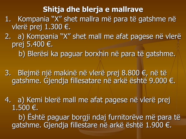 Ushtrime - Kontabilitet | PPT