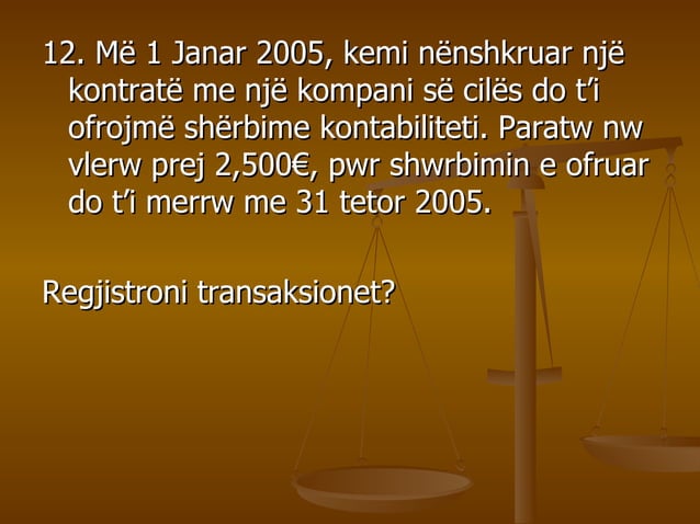 Ushtrime - Kontabilitet | PPT