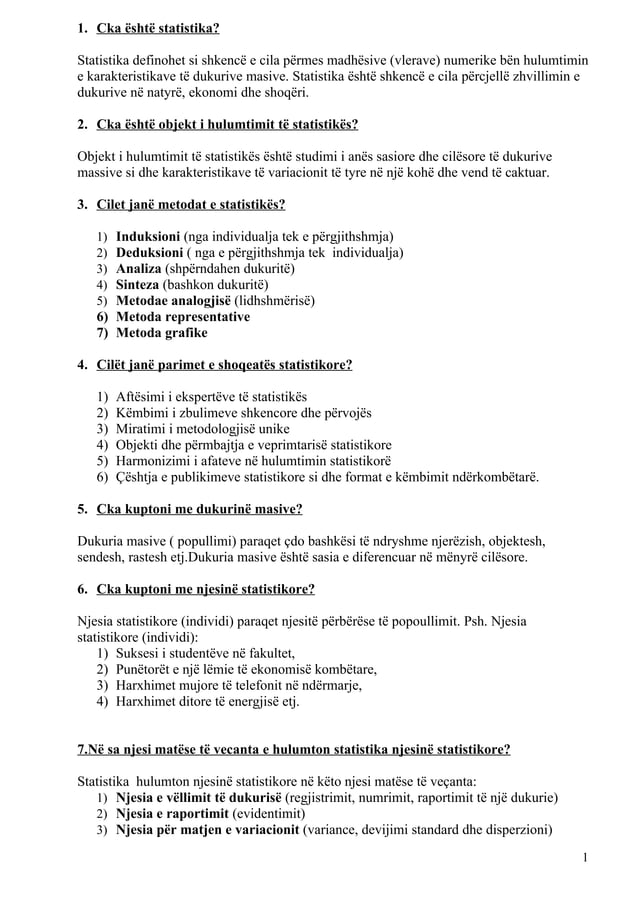 Ushtrime nga lenda e statistikes | DOC
