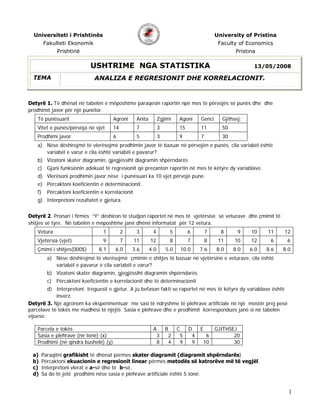 Ushtrime në Statistikë | PDF