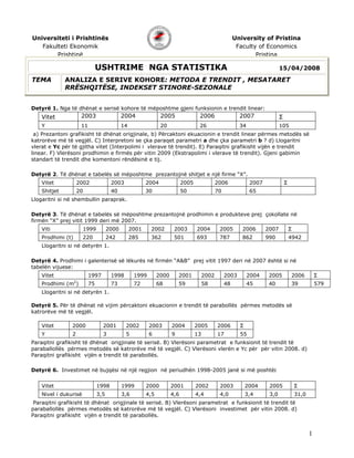 Ushtrime statistika all | PDF
