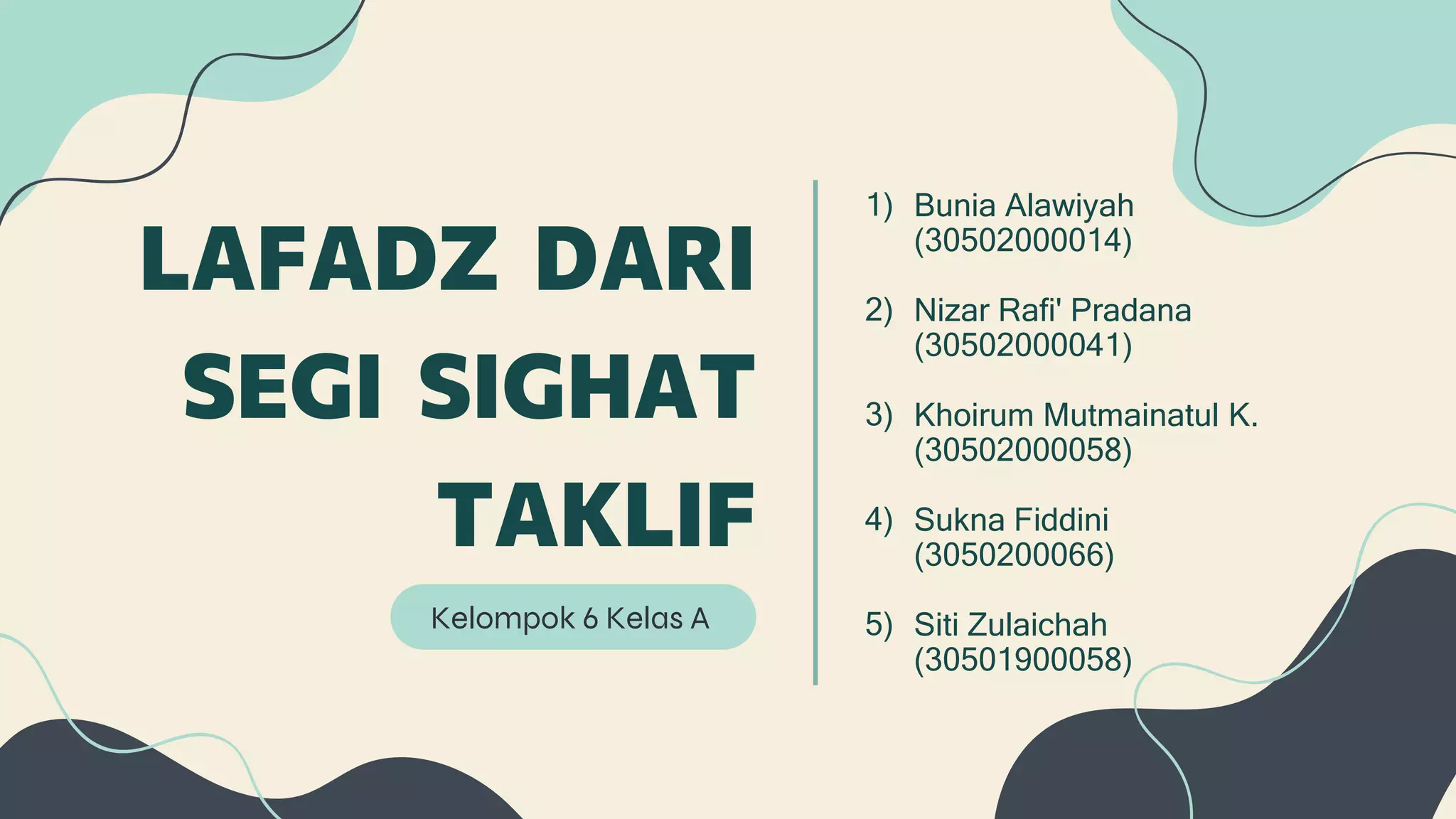 Ushul Fiqh II Lafadz dari Segi Taklif | PPT Ushul Fiqh II Lafadz dari Segi Taklif | PPT