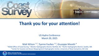 US Hydro 2025 - New Hydrographic Survey Specifications: Updates and ...